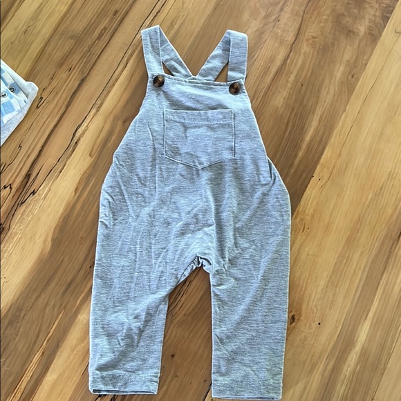 Bottoms | Light Heather Gray Classic Bib Overalls With Relaxed Fit ...